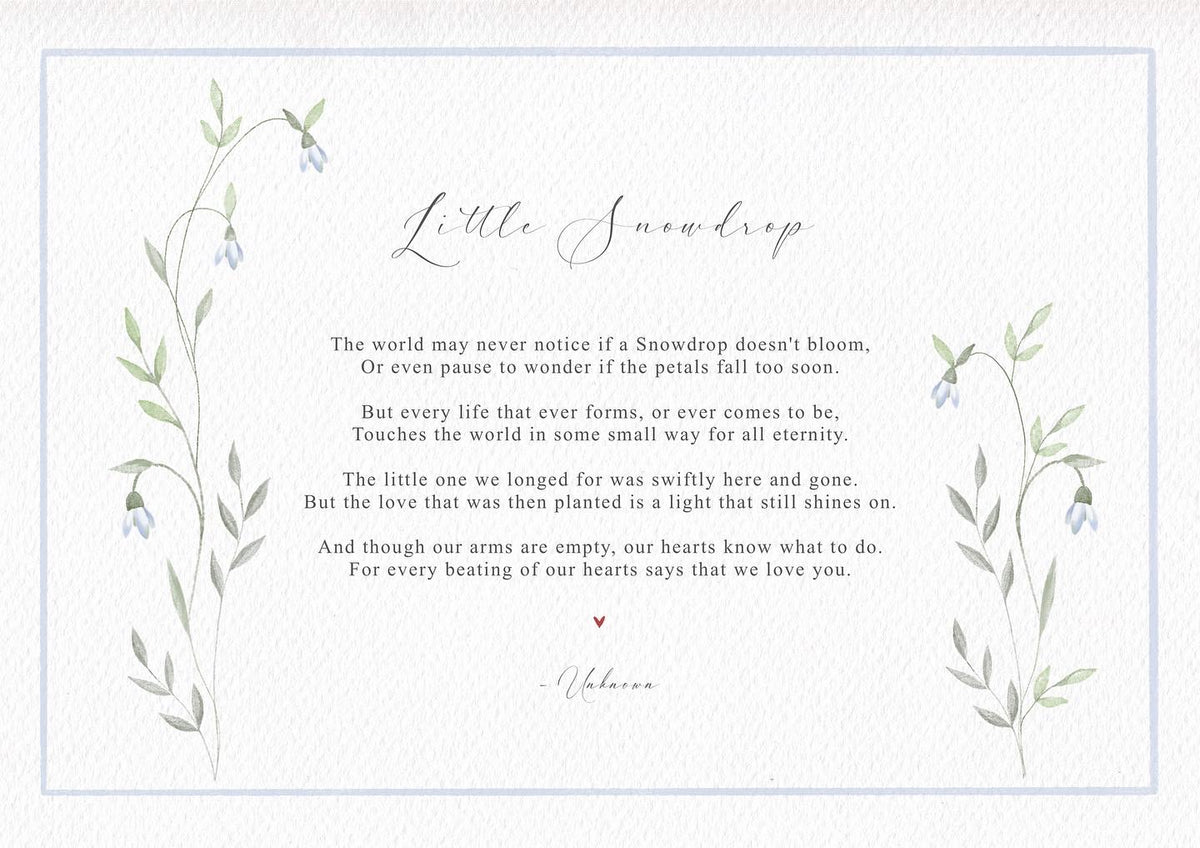 Snowdrop Poem Print – Murphy And Me Co